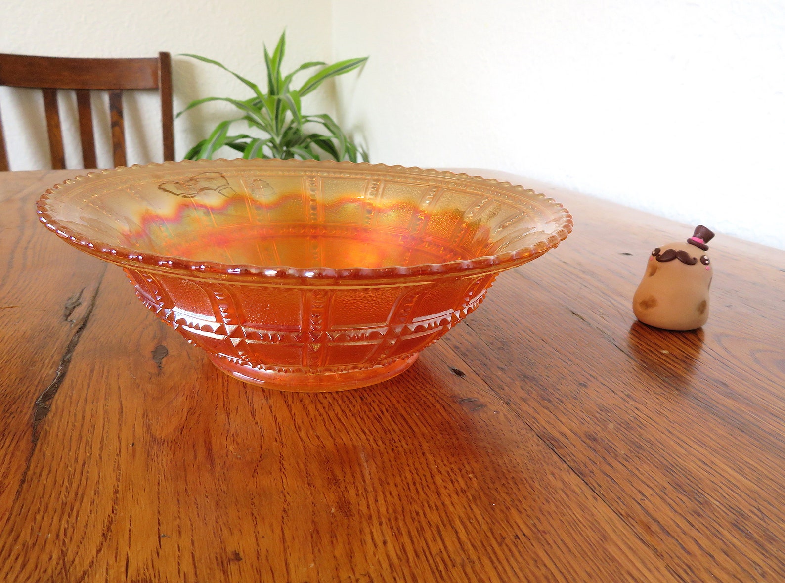 Vintage Imperial Glass Beaded Block Marigold Carnival Glass - Etsy