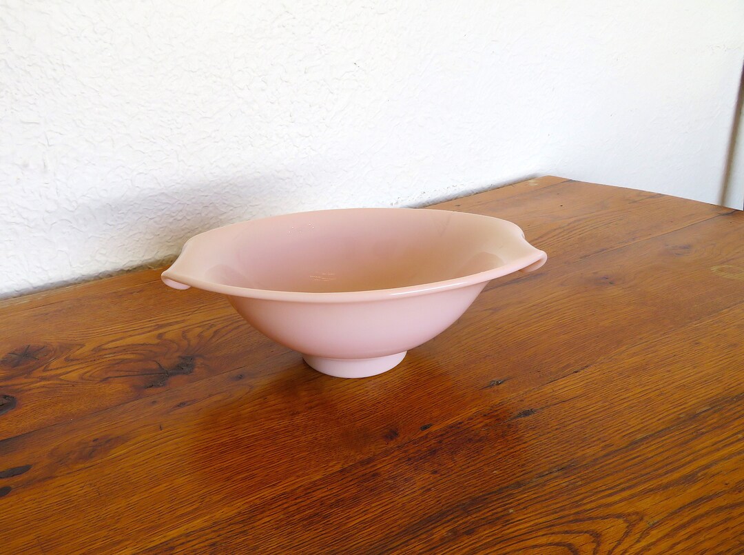 Vintage Pink Milk Glass Bowl Shell Pink - Etsy