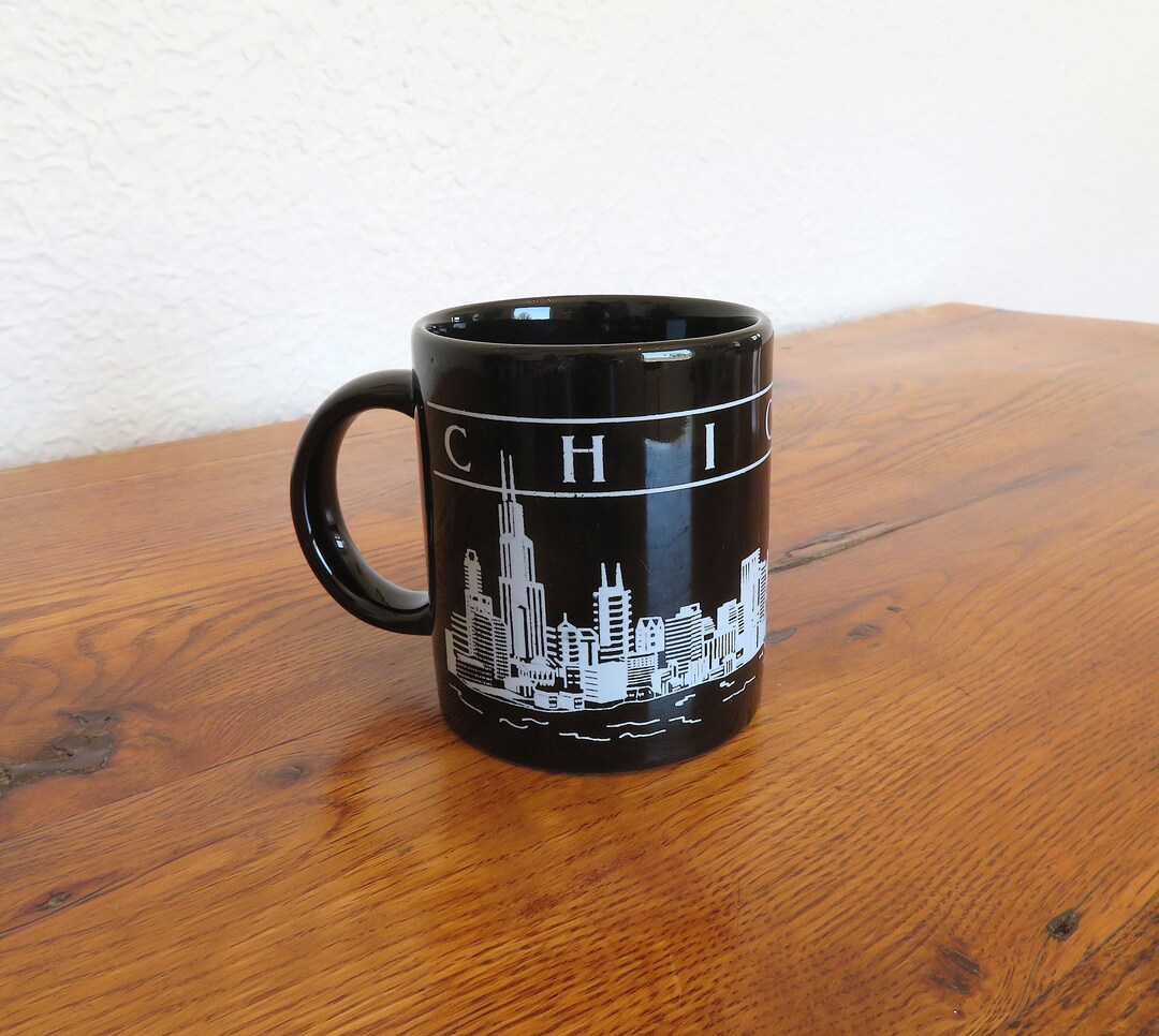 Vintage Chicago Ceramic Coffee Mug Chicago Souvenir Mug City Skyline ...