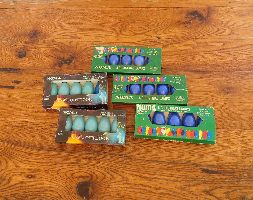 Vintage Noma C9 Christmas Bulbs Original Boxes Tested - Etsy