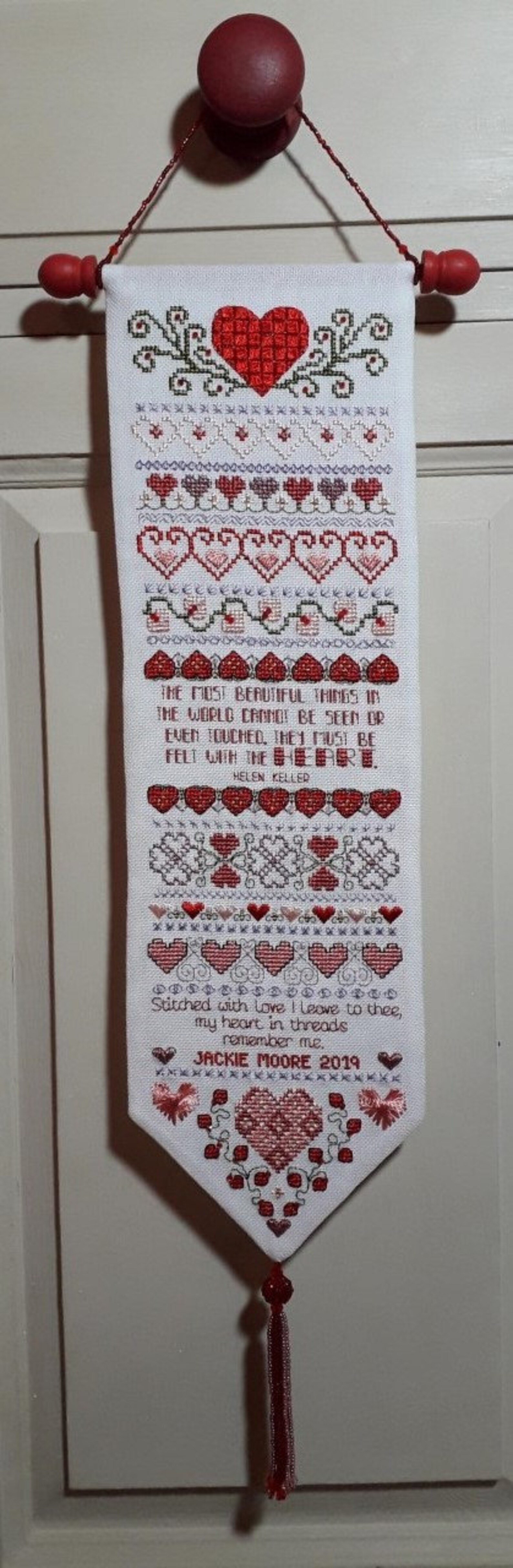 Heart in Threads Sampler Chart - Etsy