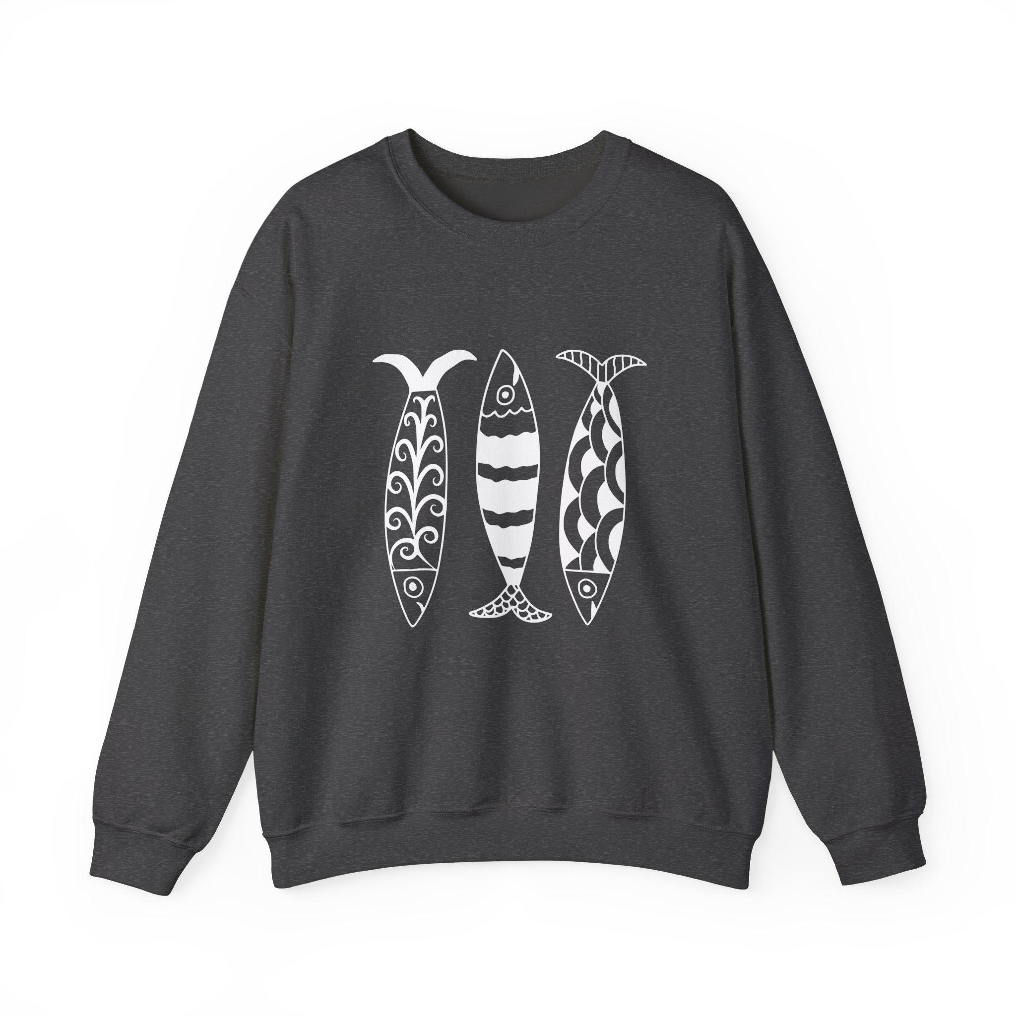 Fish Graphic Coastal Fisherman Aesthetic Sweatshirt, Fisherman Cozy ...