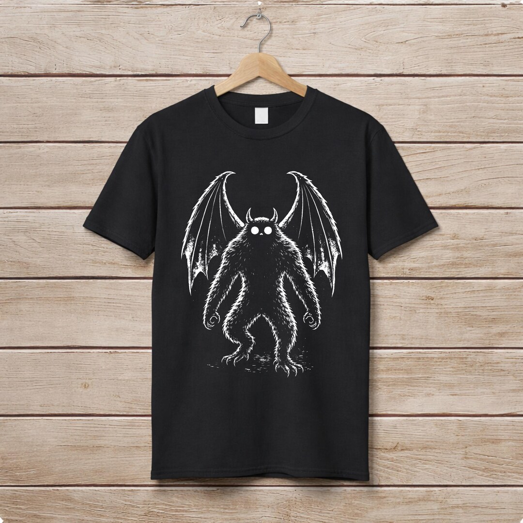 Mothman T-shirt, Vintage Cryptid Woodcut Shirt, Gothic Folklore Tee - Etsy