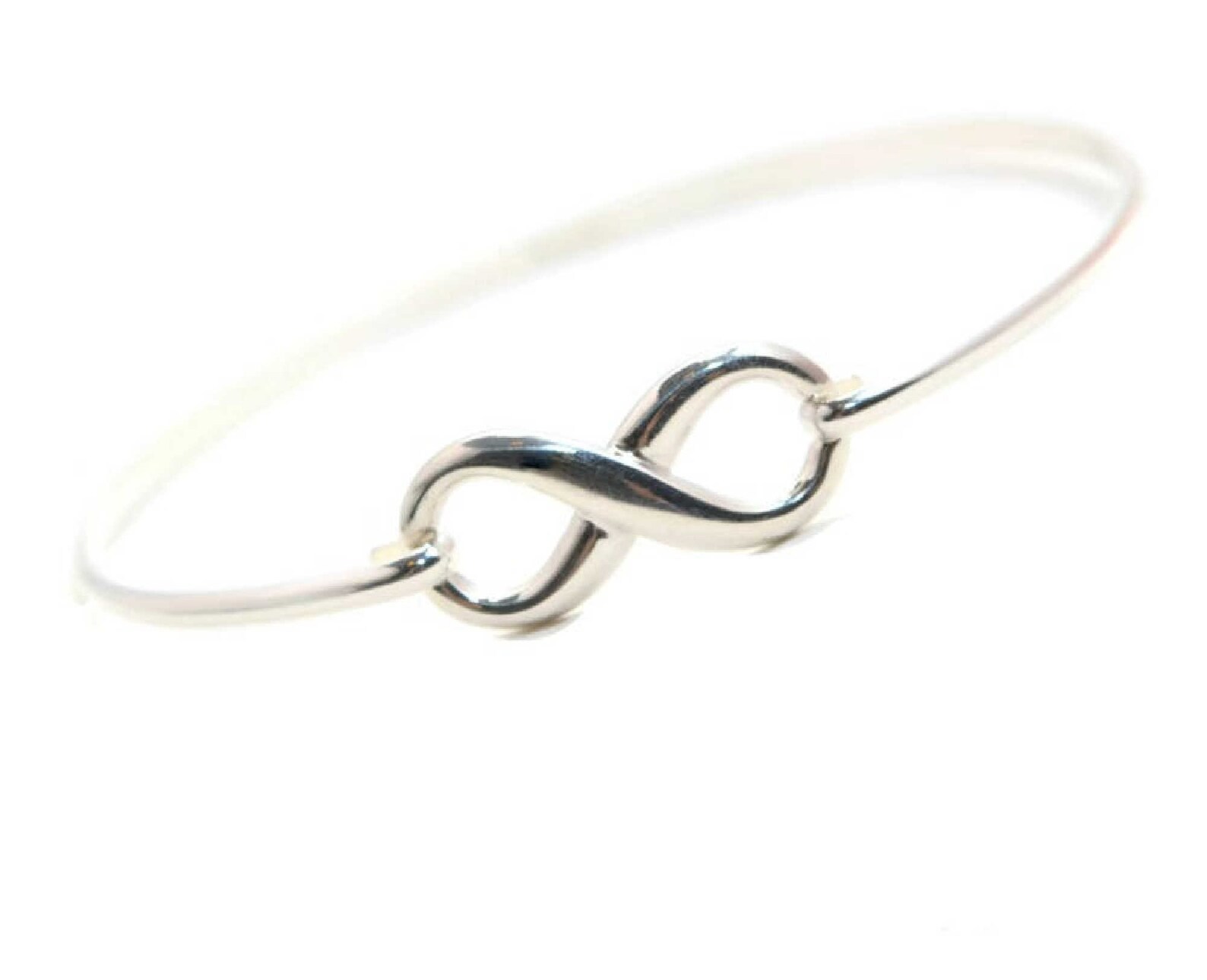 Sterling Silver Infinity Bracelet Sterling Silver Cuff - Etsy