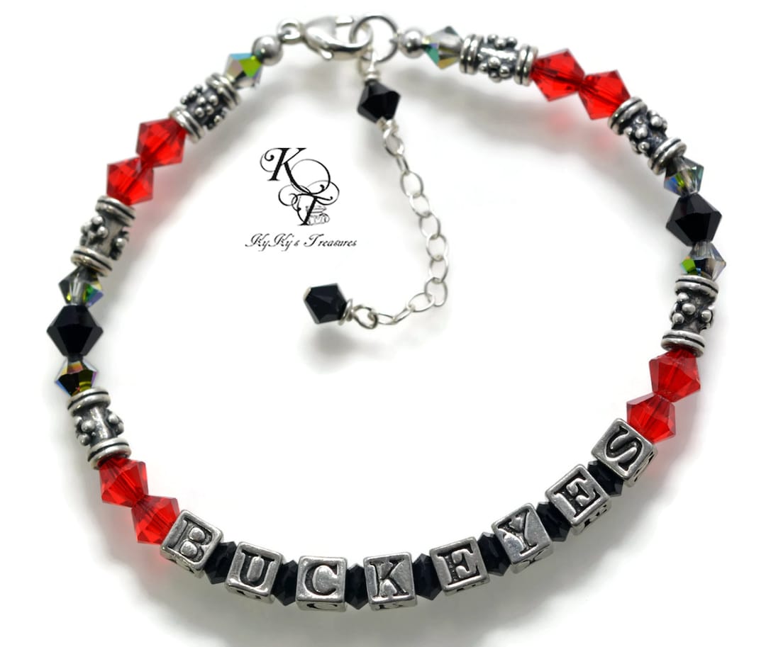 Ohio State Buckeyes Bracelet, Ohio State Buckeyes Jewelry, Sports ...