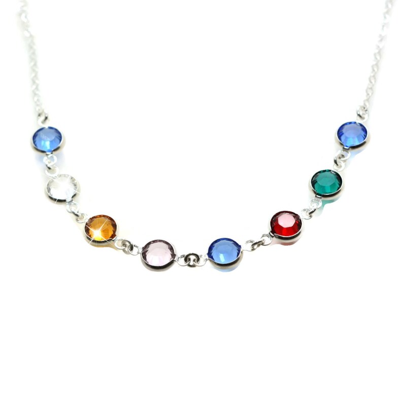 Multiple Birthstone Necklace Customized Jewelry Mothers - Etsy