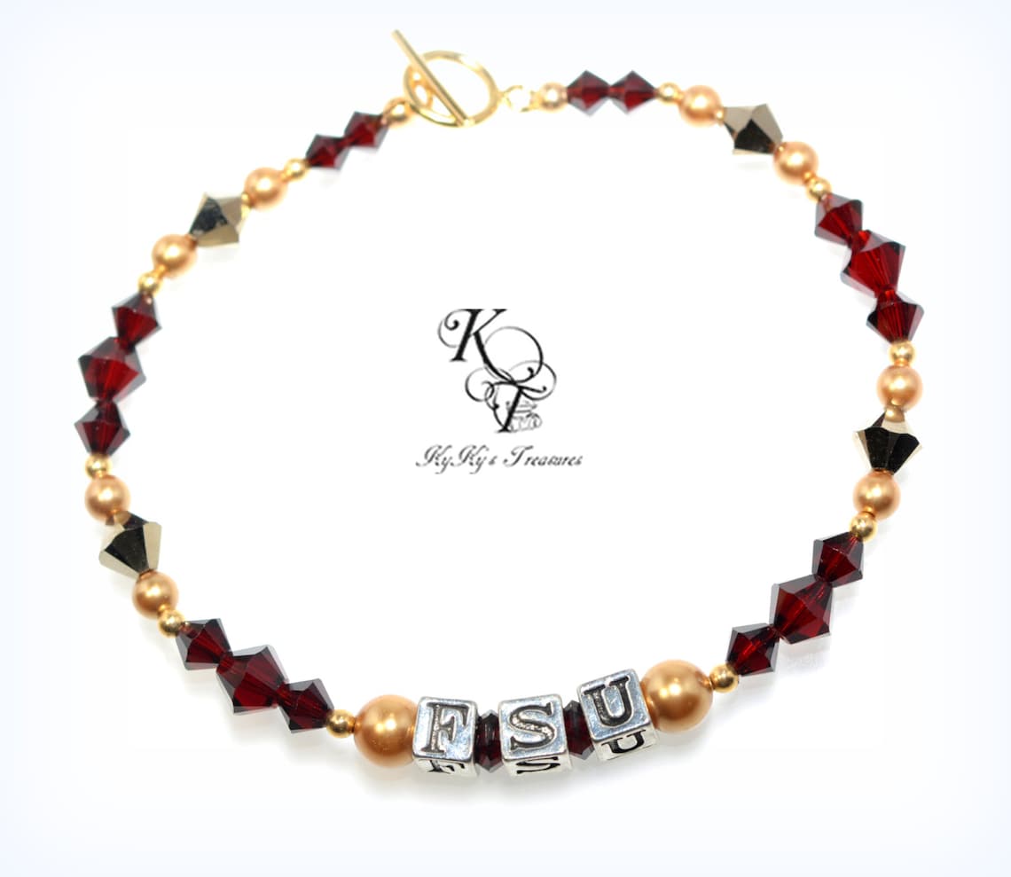 Florida State Bracelet, FSU Jewelry, Collegiate Jewelry, Florida State ...