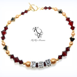Florida State Bracelet, FSU Jewelry, Collegiate Jewelry, Florida State ...