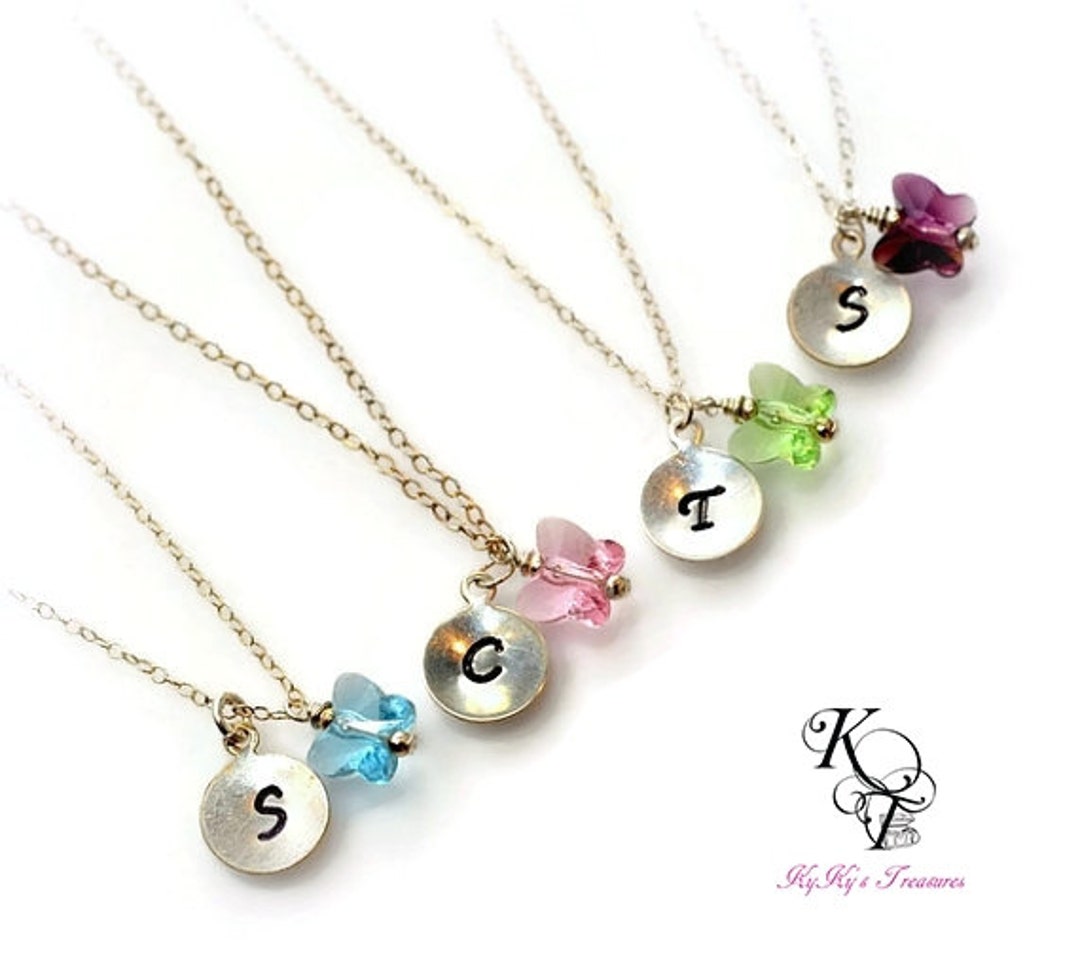 Personalized Girl Necklace, Little Girl Necklace, Butterfly Necklace ...