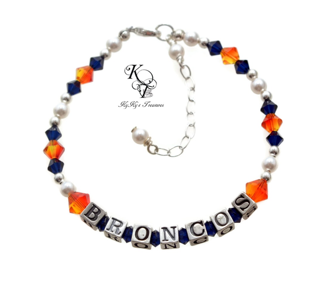 Broncos ™ Inspired Bracelet ~ FREE Gift Box ~ Denver Jewelry ~ Football ...