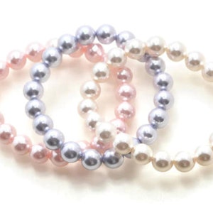 Pearl Baby Bracelet Babys First Pearls Elastic Pearl Bracelet Baby Gift ...