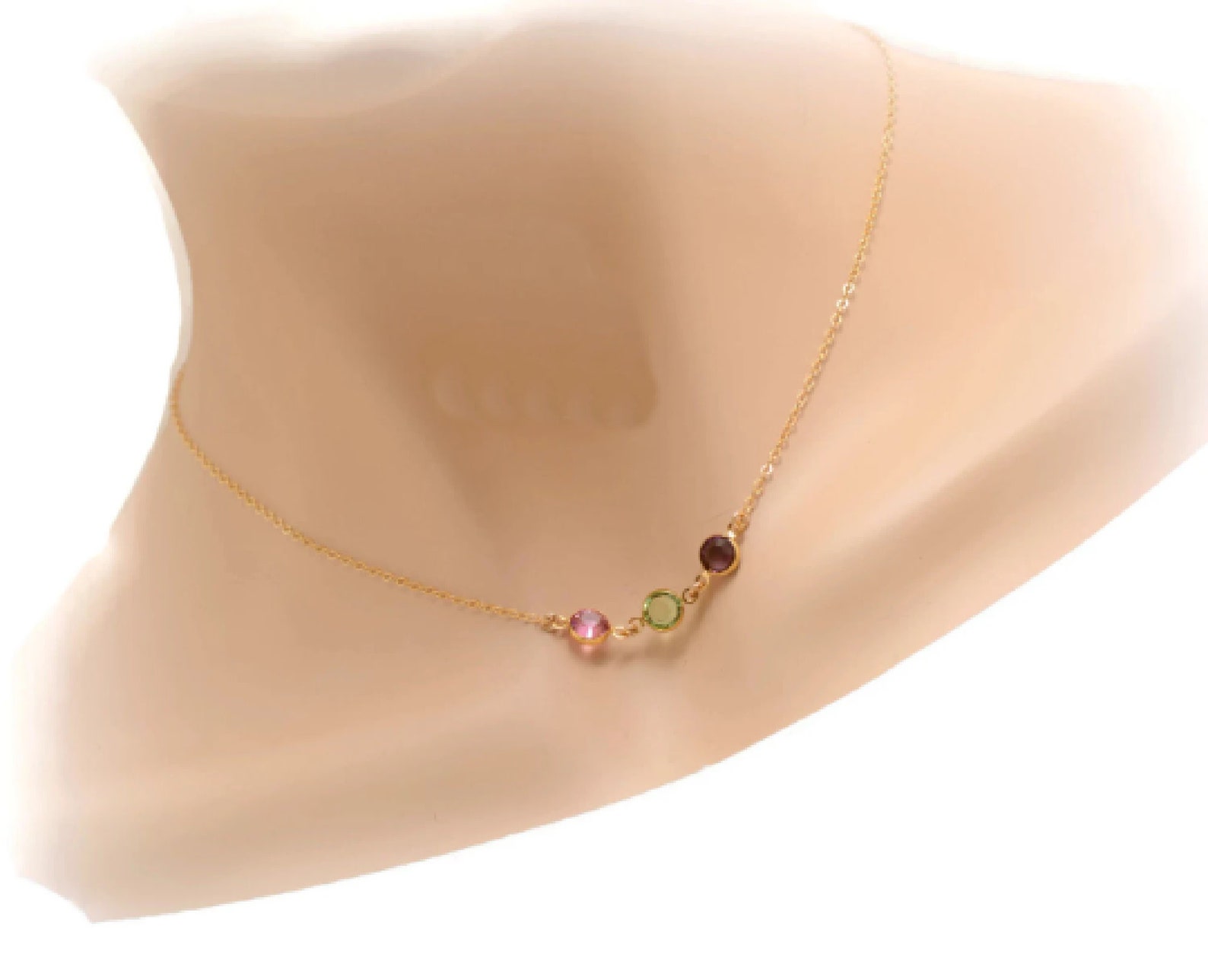 Multiple Birthstone Necklace 14k Gold Filled, Mom Christmas Gift ...