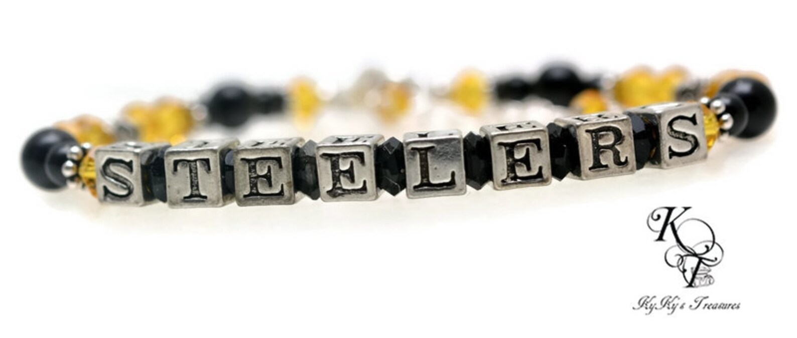 Steelers ™ Inspired Bracelet Football Jewelry Sports Jewelry | Etsy