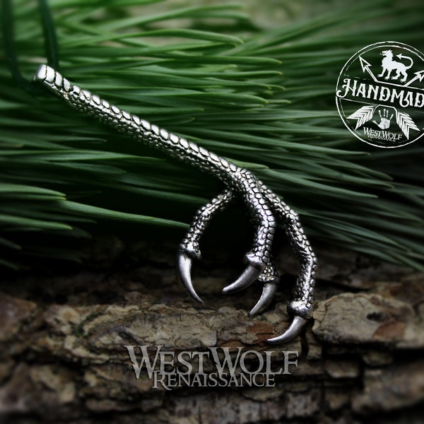 Sterling Silver Bird Talon Pendant - Etsy