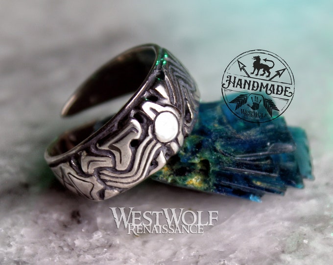 Viking Borre Style Ring of Norway Adjustable Size in Sterling Silver or ...