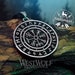 Viking Vegvisir wayfinder Pendant With Rune Border - Etsy