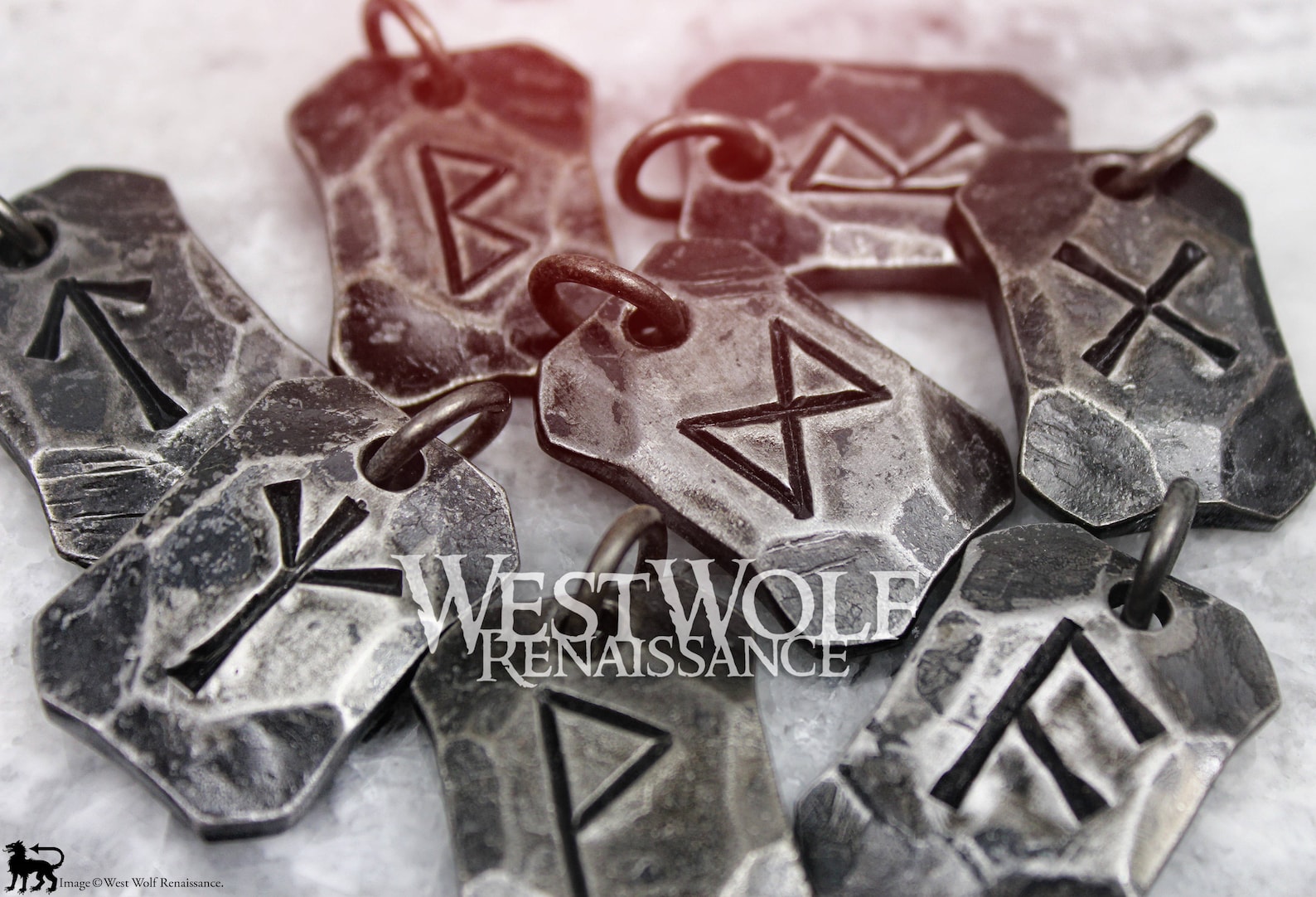 Hand-forged Viking Rune Pendants Made of Hammered Steel Choose Your ...