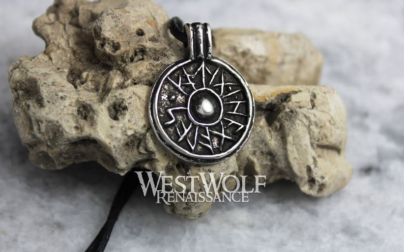 Viking Shield Pendant With Runes - Good Luck Charm --- Norse/warrior ...