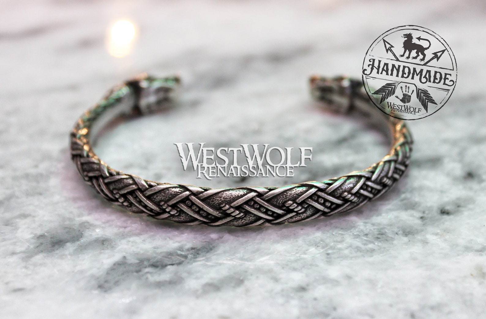 Viking Dragon Torc - Silver Beast Bracelet or Arm Ring --- Norse ...