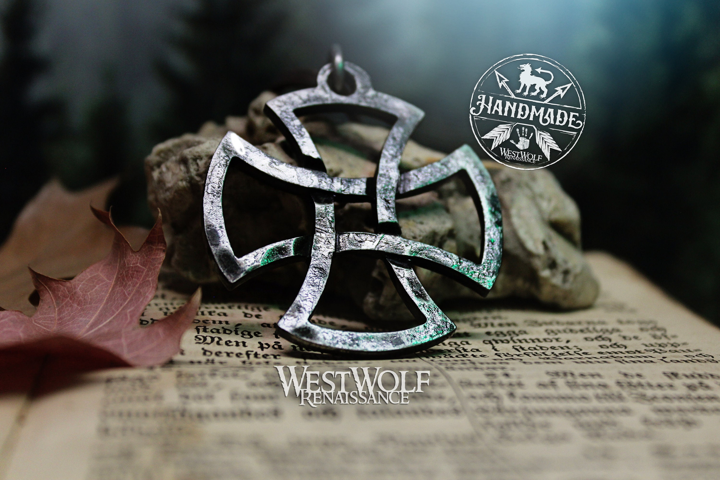 Hand-forged Steel Gothic Cross Knot Pendant - Etsy