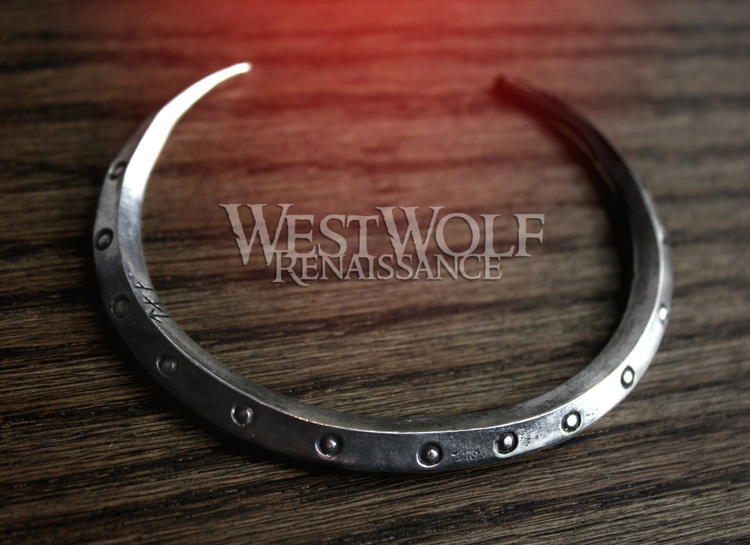 Viking Bangle Bracelet - Studded Shield Rim Style - Also Known as a ...