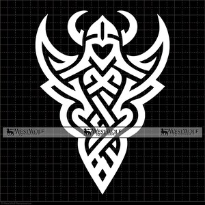 Viking Valkyrie Knot Design - Original SVG Vector Graphic Art + Png Dxf ...