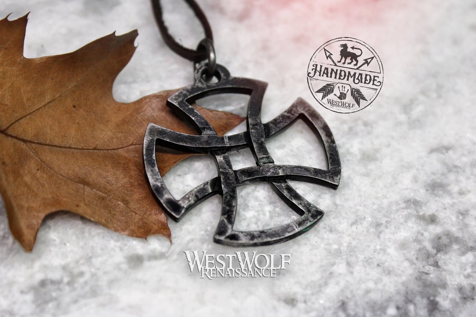Hand-forged Steel Gothic Cross Knot Pendant - Etsy