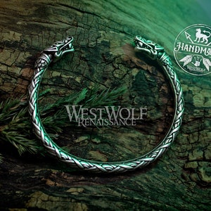Viking Dragon Torc - Silver Beast Bracelet or Arm Ring --- Norse ...