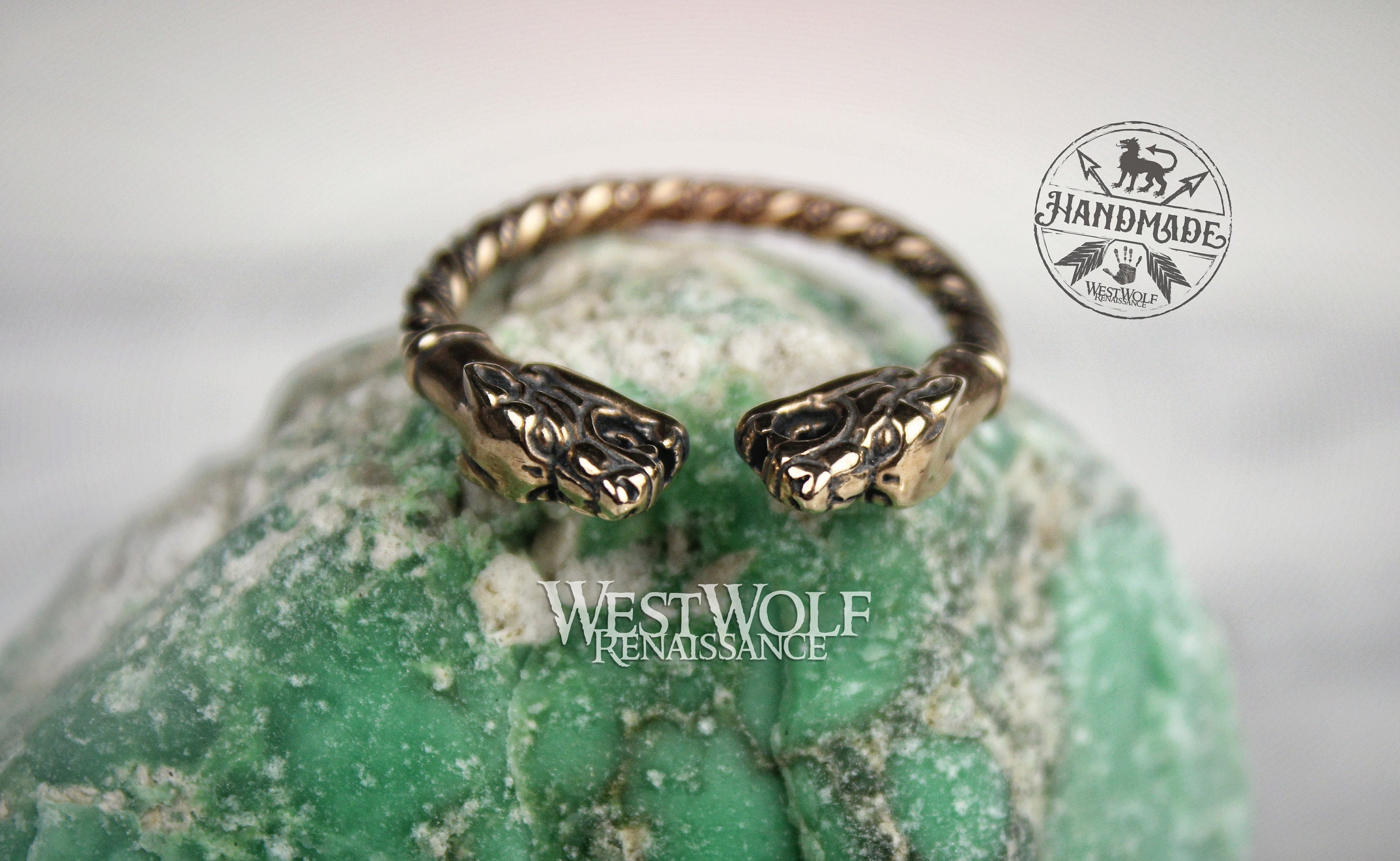Viking Fenrir Wolf Head Ring Made of Bronze US Sizes 6-11 - Etsy