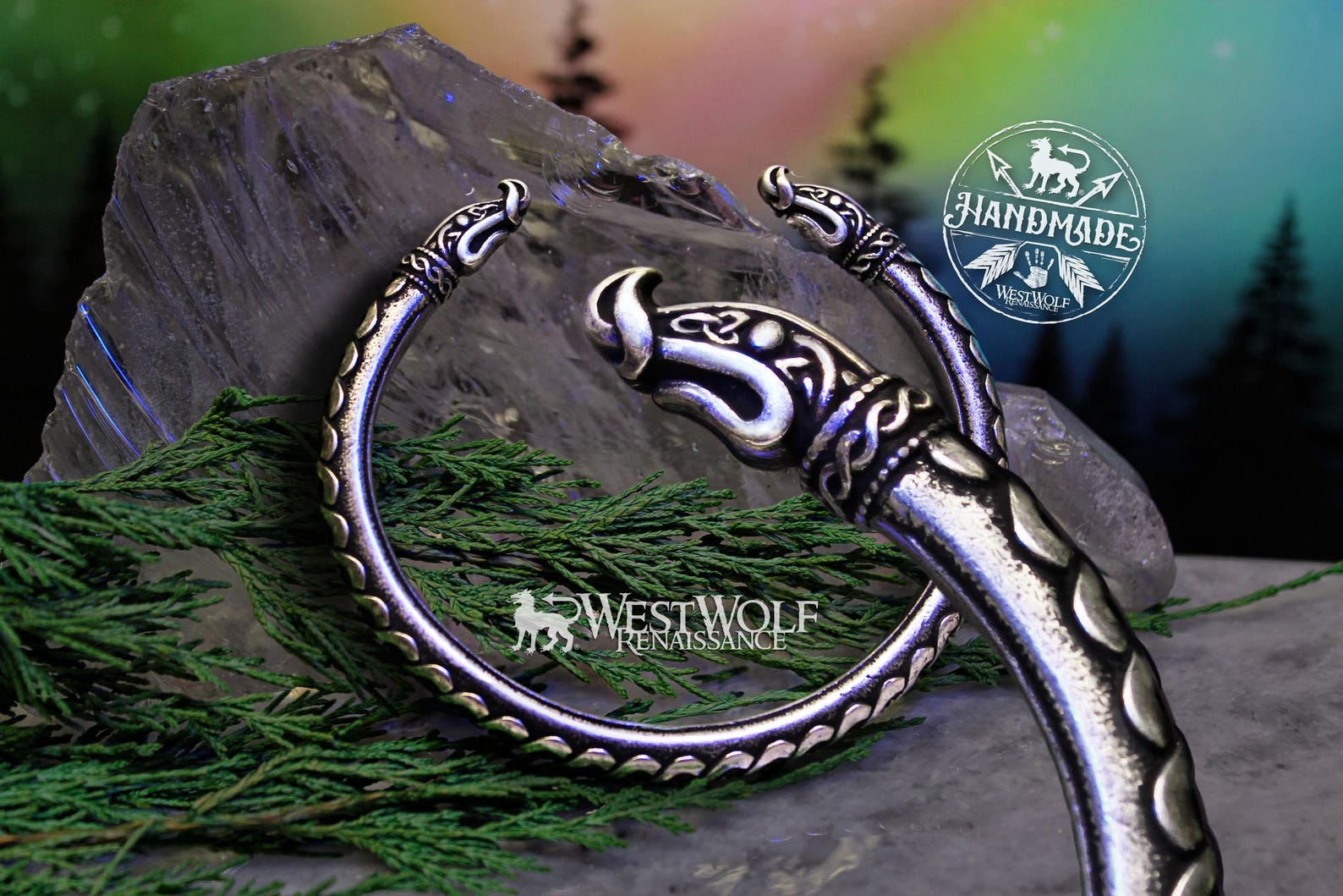 Viking Dragon Torc of Ragnar Lothbrok --- Dragon Head Bracelet or Arm ...