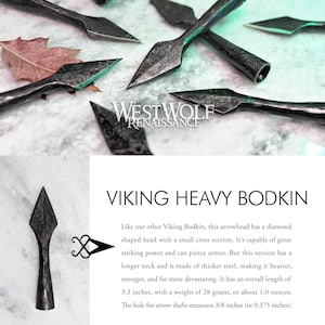 Forged Iron Medieval and Viking Arrowheads - Your Choice of Style ...