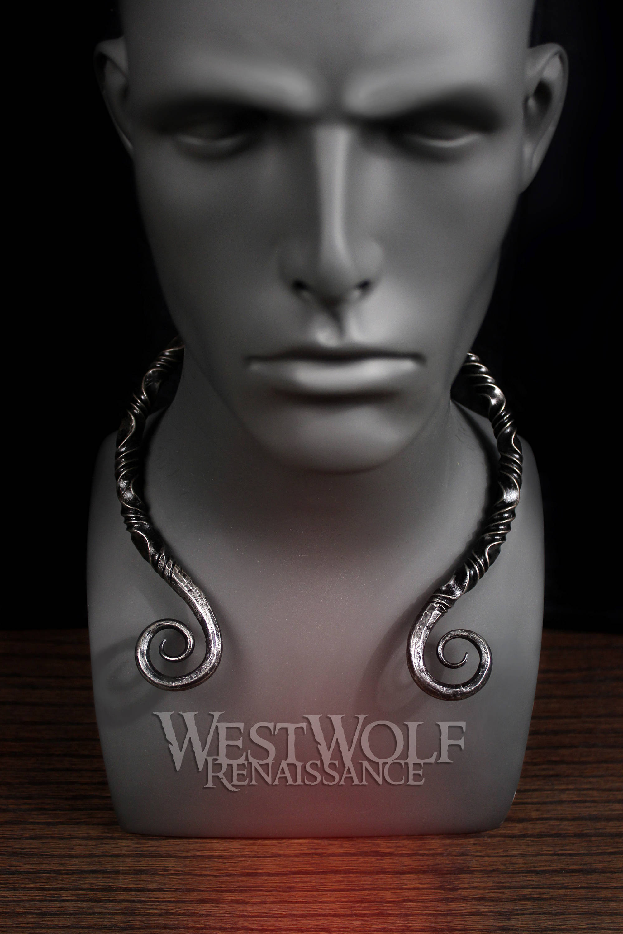 Hand-forged Twisted Steel Medieval Neck Torc With Curled Terminals ...