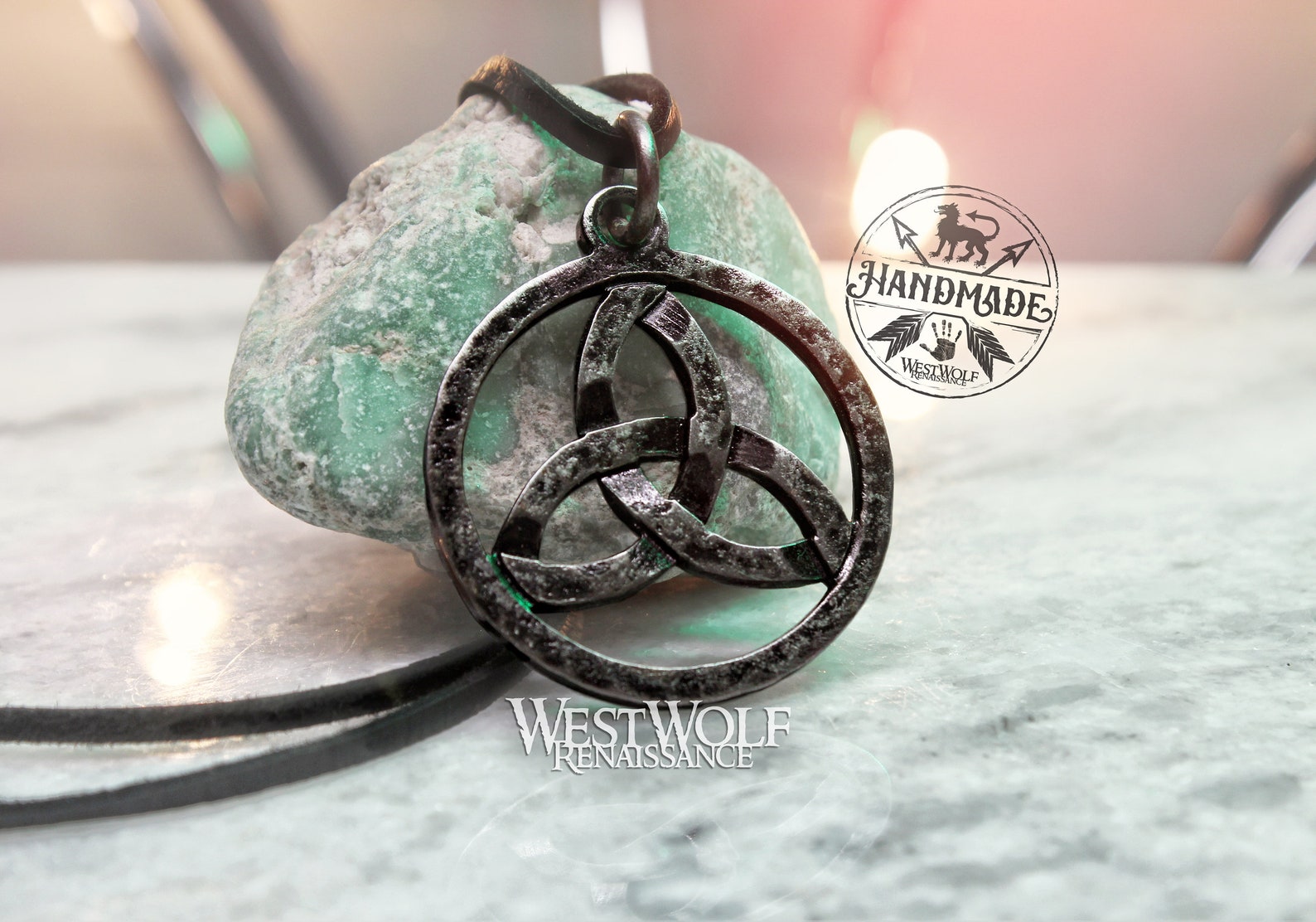 Celtic Triquetra or "trinity Knot" Pendant - Made of Hand-forged Steel ...