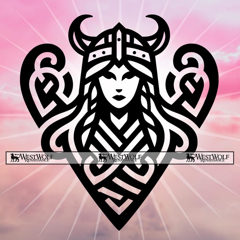 Viking Valkyrie Knot Design - Original SVG Vector Graphic Art + Png Dxf ...