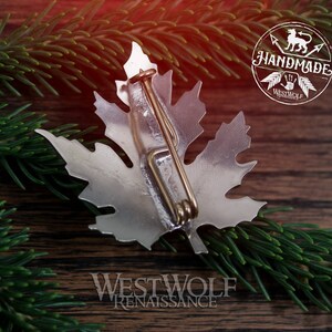 Maple Leaf Brooch or Pin - Made of White Bronze -- Elven Leaves/fantasy ...