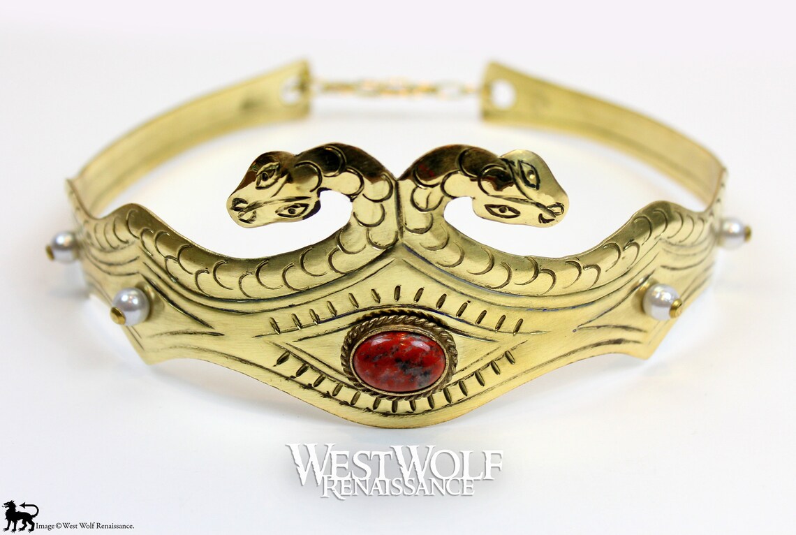 Gold Royal Serpent Crown With Red Jasper Stone for King/queen/prince ...