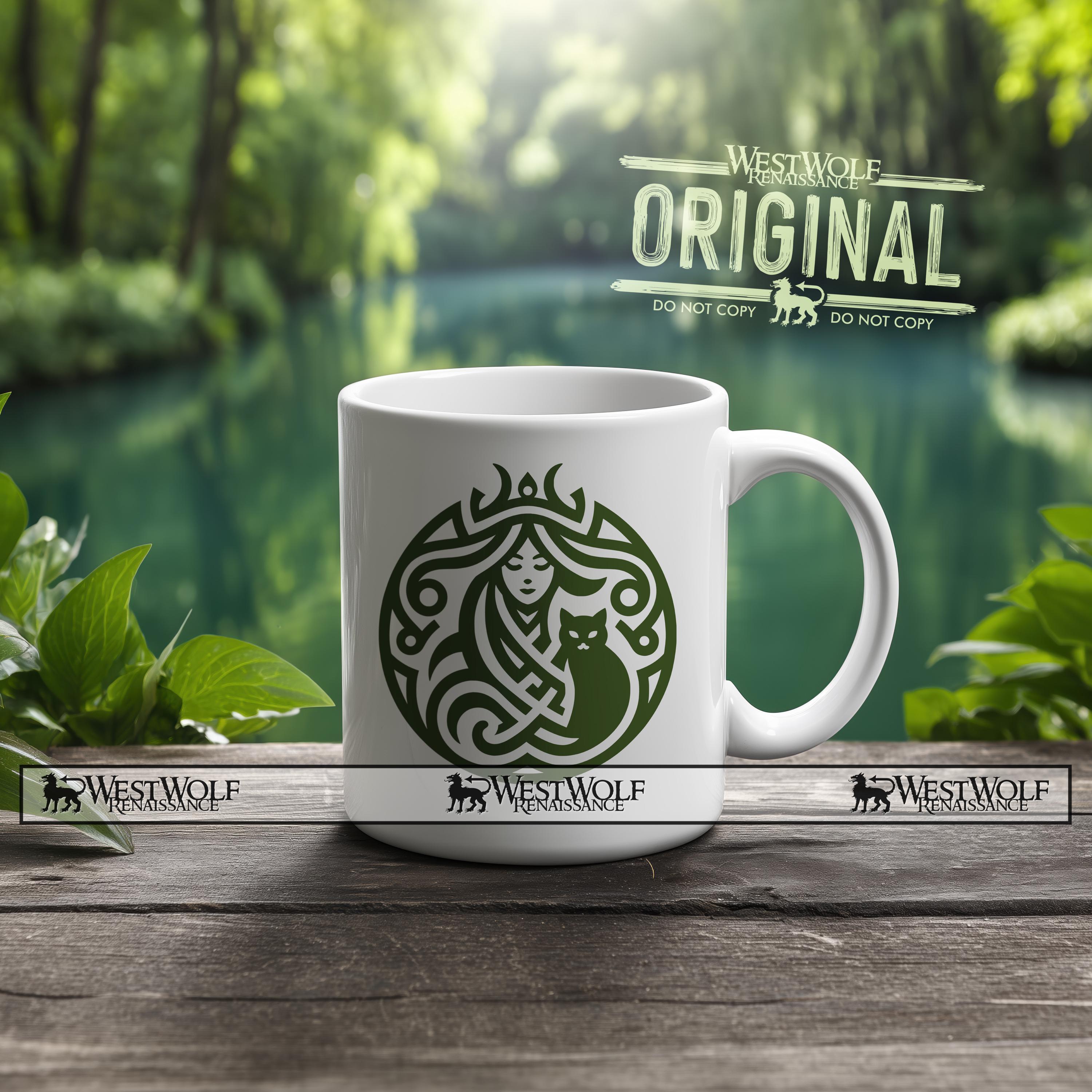 Norse Mythology Goddess Freya Design - Original SVG Vector Graphic Art ...