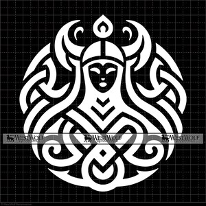 Viking Valkyrie Circle Knot Design - Original SVG Vector Graphic Art ...