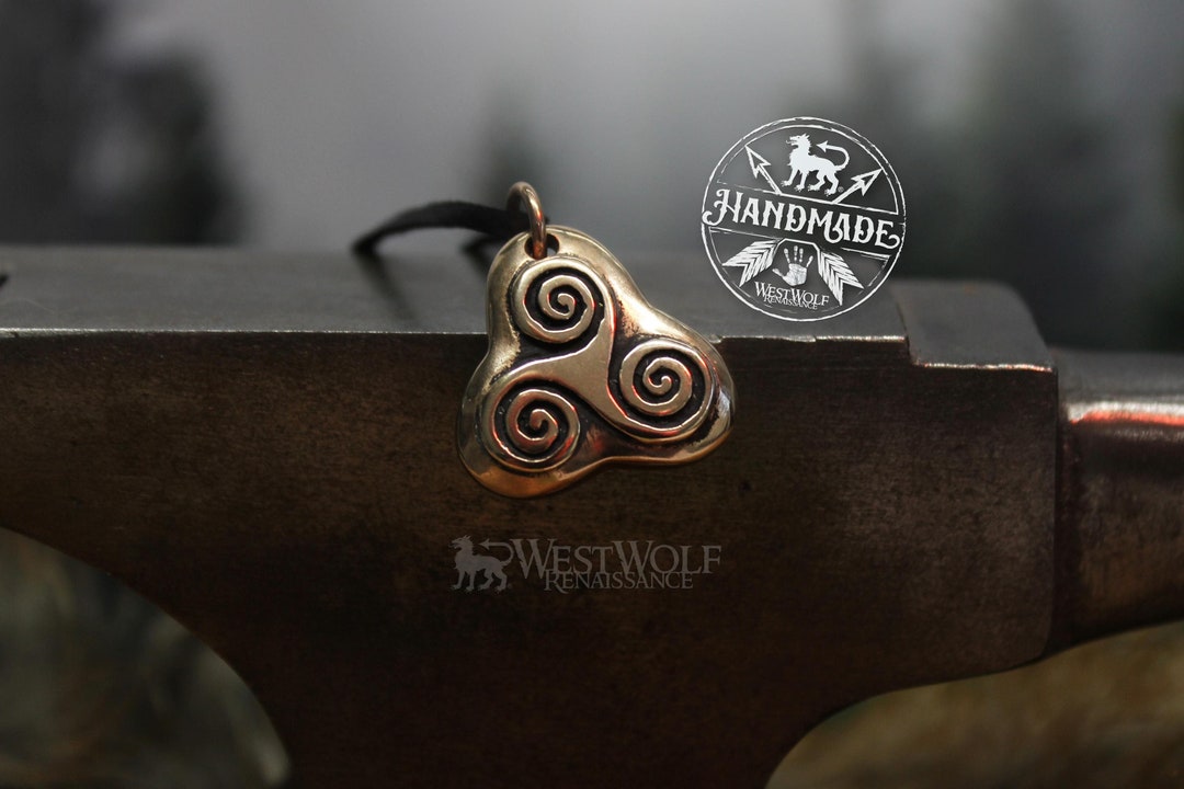 Small Celtic Triskelion Spiral Pendant, Symbolizing Growth and Renewal ...