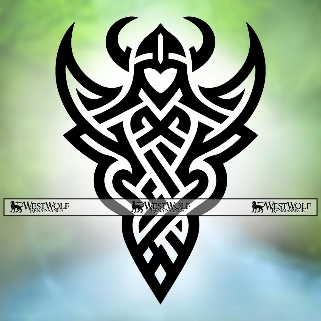 Viking Valkyrie Knot Design - Original SVG Vector Graphic Art + Png Dxf ...