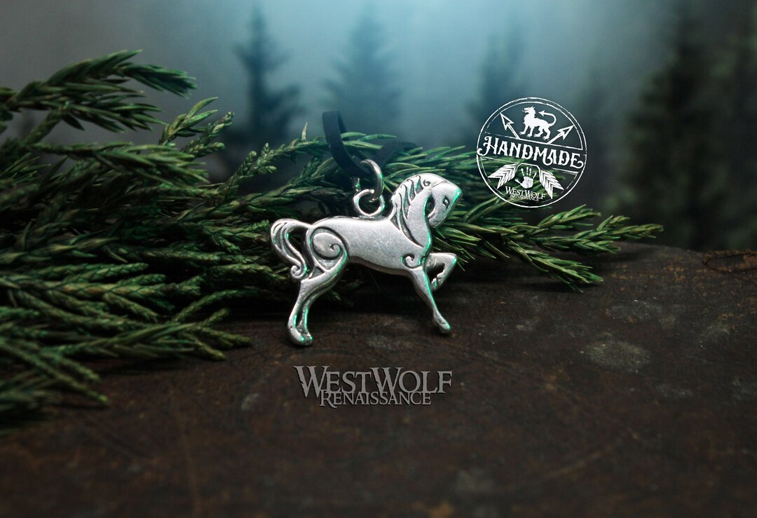 Celtic Horse Pendant - in Sterling Silver or Bronze - Smaller Size ...