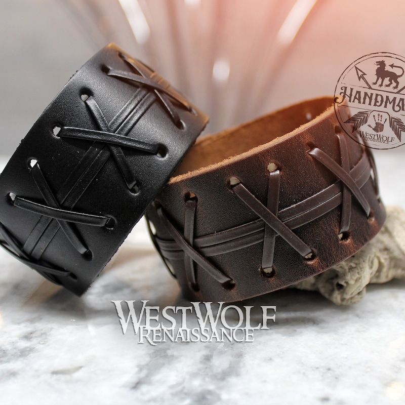 Leather Wrist Cuff - Etsy