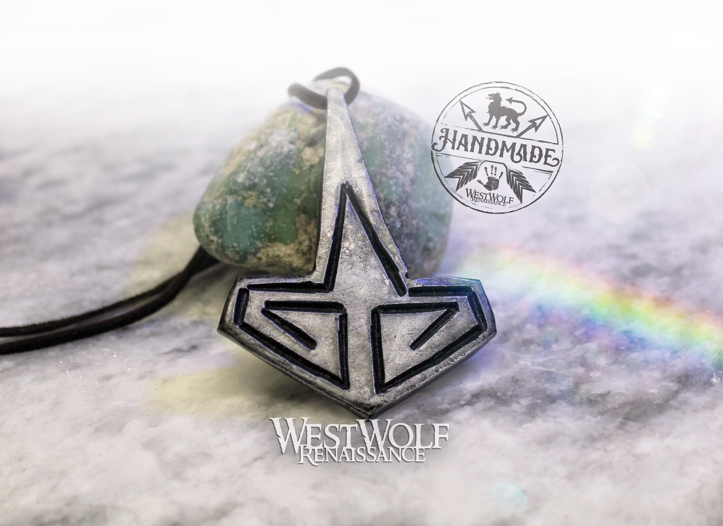 Large Hand-forged Viking MJOLNIR Thor's Hammer Pendant - Blacksmith ...