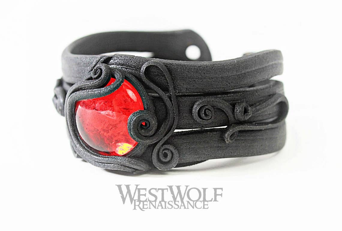 Fantasy Bracelet With Crystal Stone - Blood Red, Mint Green, Aqua Blue ...