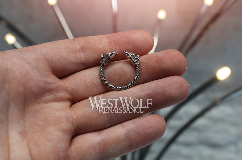 Viking Dragon or Sea Serpent Ring - Made of 925 Sterling Silver - US ...