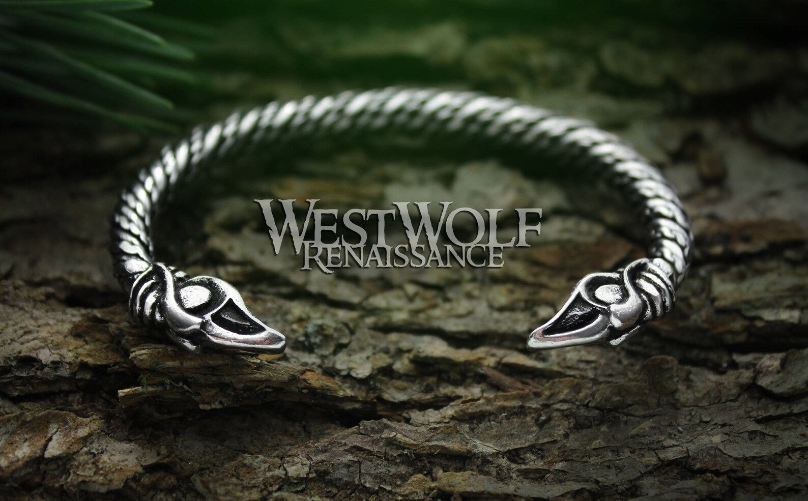 Silver Viking Raven Torc With Odin's Ravens Hugin and - Etsy
