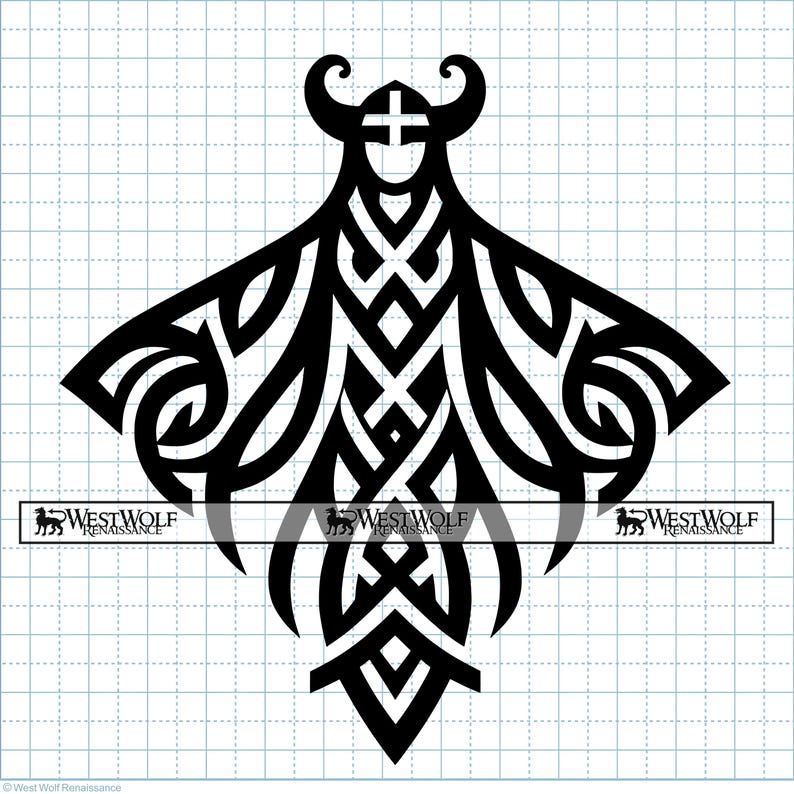 Viking Valkyrie Knot Design - Original SVG Vector Graphic Art + Png Dxf ...
