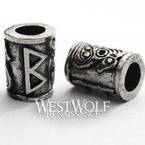 Viking Beads With Norse Runes - for Jewelry or Beards/hair/dreadlocks ...