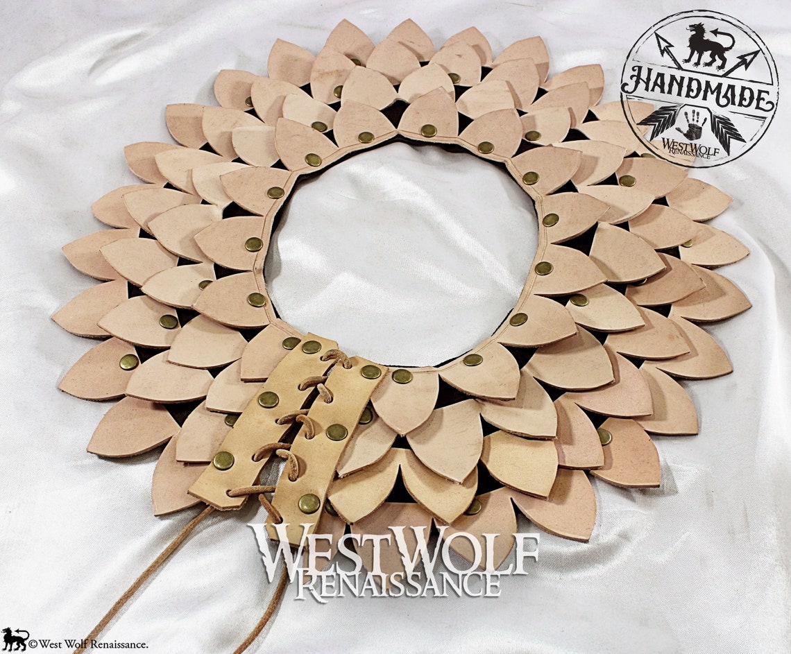 Leather Dragon Scale Armor Mantle Shoulder Chest - Etsy