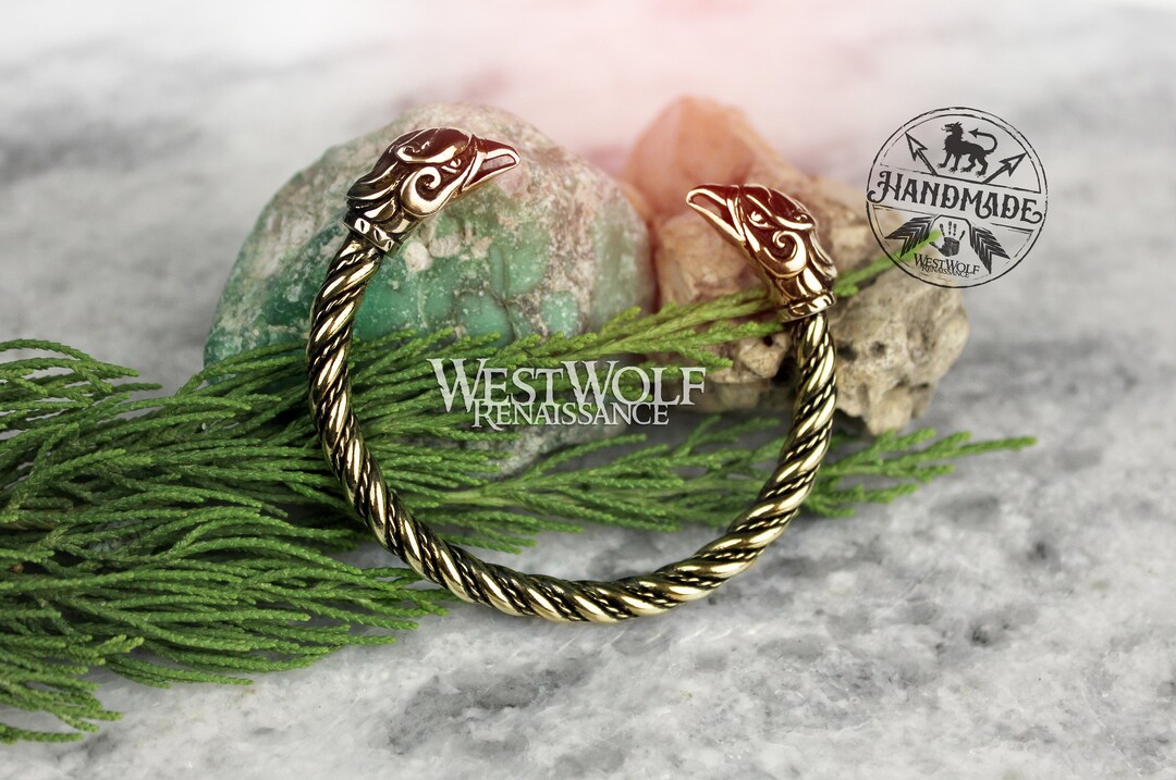 Viking Griffin Bracelet / Torc - Arm Ring With Twisted Bangle --- Norse ...